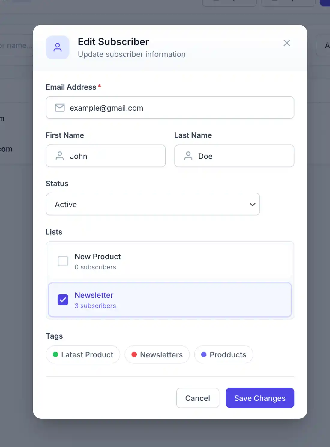 Managing Subscribers - Outreach
